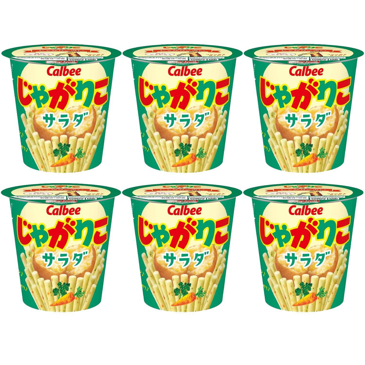 Calbee Jagarico Salad Potato Sticks (Pack of 6 Cups)