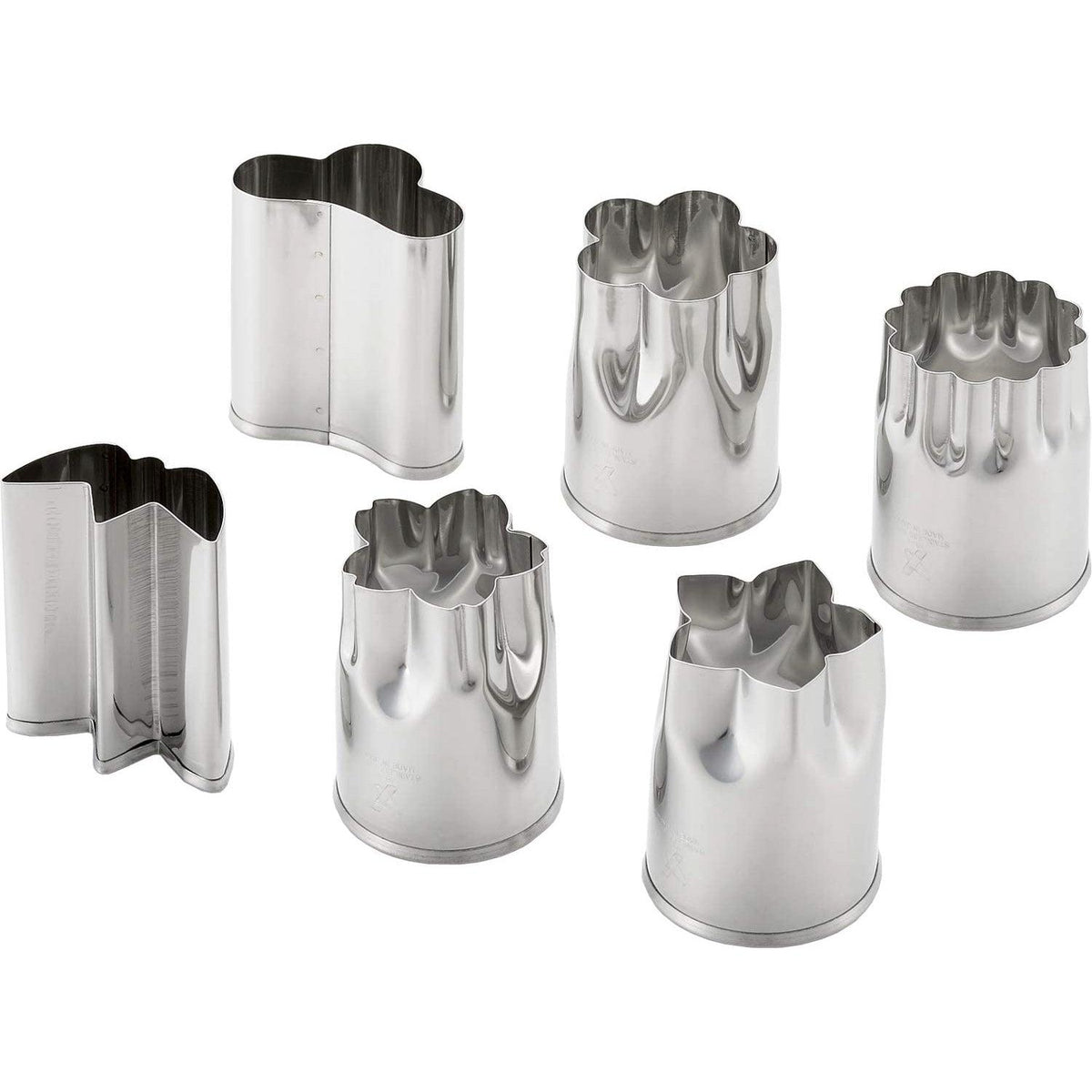 Japanese Decorative Steel Vegetable Cutters With Case (Set of 6)