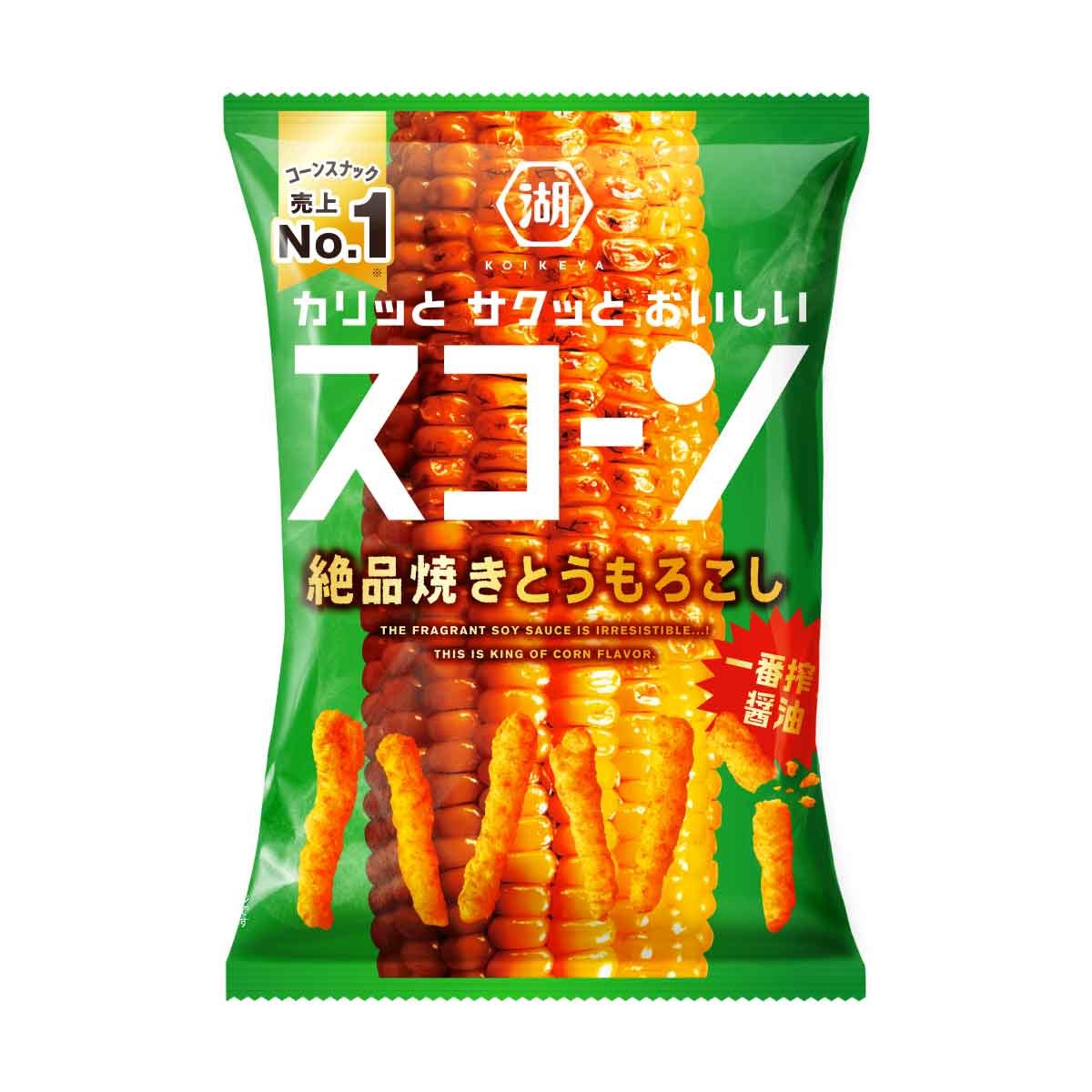 Koikeya Scorn Soy Sauce Grilled Corn Flavor Crispy Corn Puffs 73g (Pac