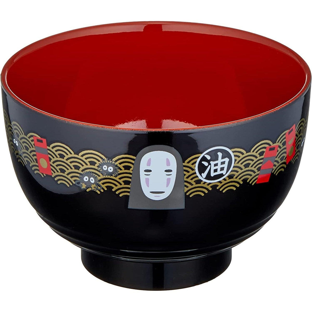 Skater Japanese Plastic Bowl Kaonashi (No-Face Spirited Away) Design