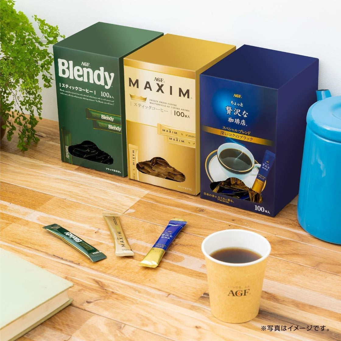 AGF Blendy Stick Instant Coffee Packets 100 Sticks