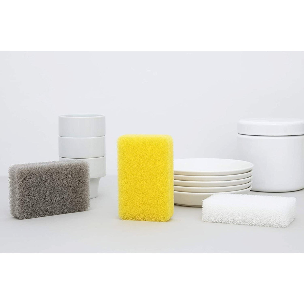 Kitchen Sponge Gray Dish Sponge (Pack of 3)