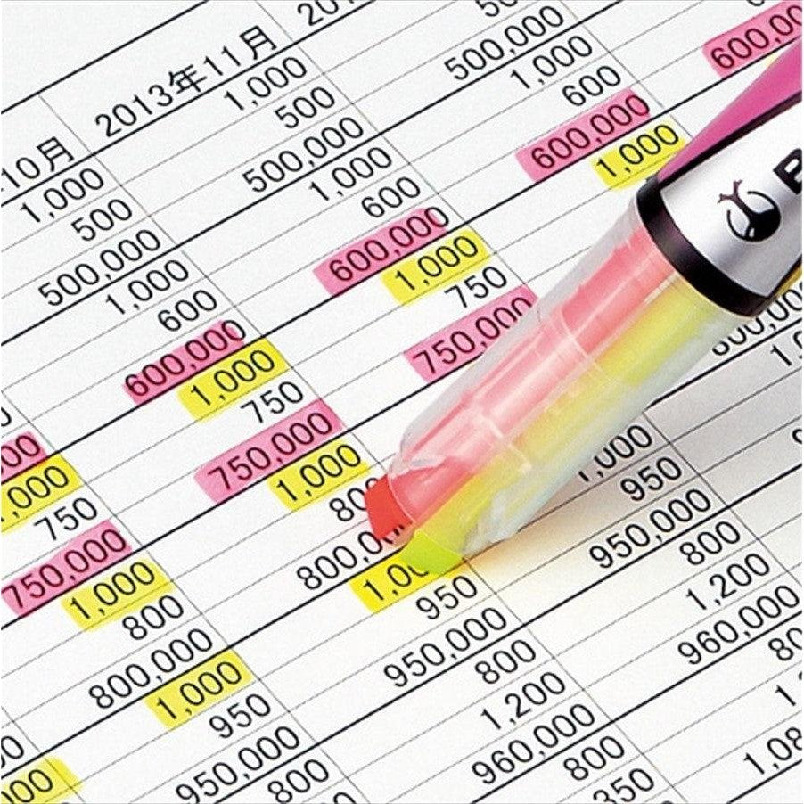 Kokuyo Beetle Tip Dual Color Highlighter Set 3 Pens (6 Soft Colors) – Japanese Taste