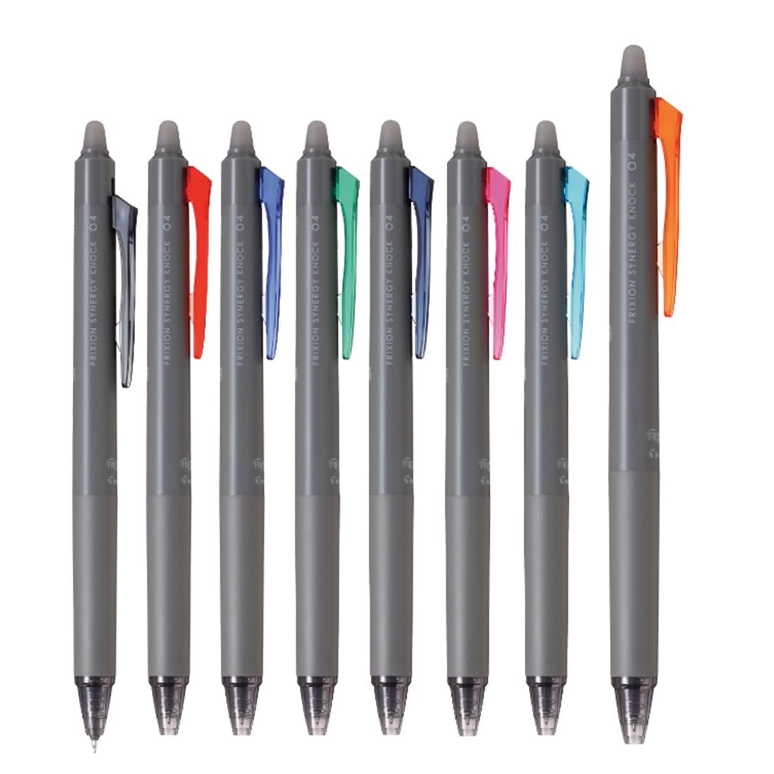 Pilot Frixion Synergy Knock Erasable Gel Ink Pens 8 Colors Pack 0.4mm