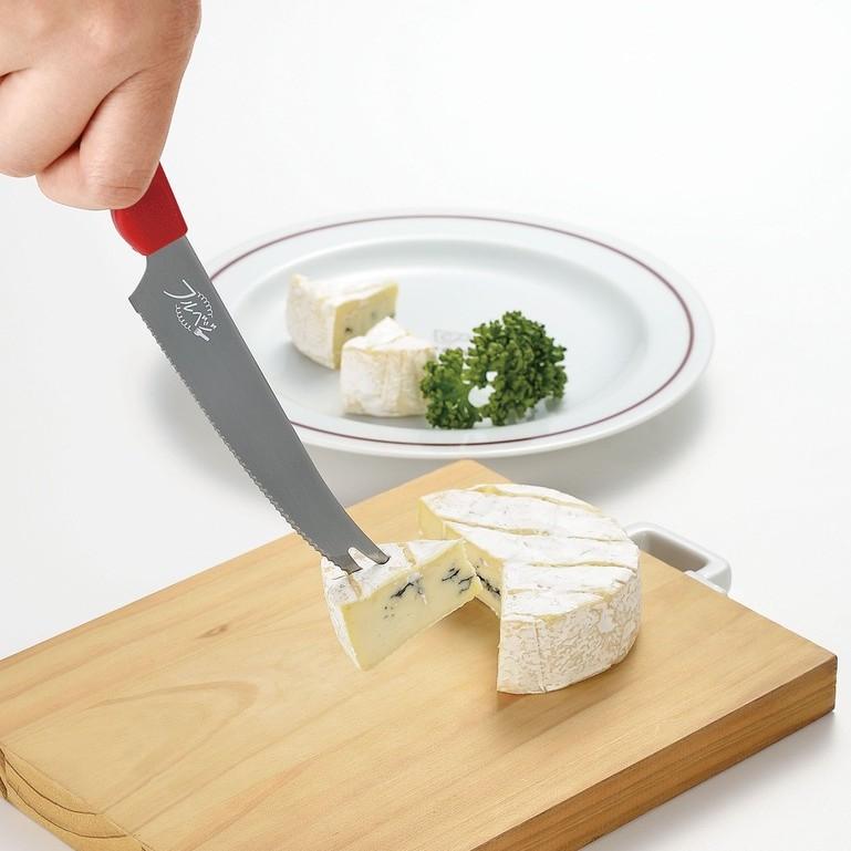 Shimomura Curved Serrated Bar Knife Tomato & Cheese Pronged Knife 230m